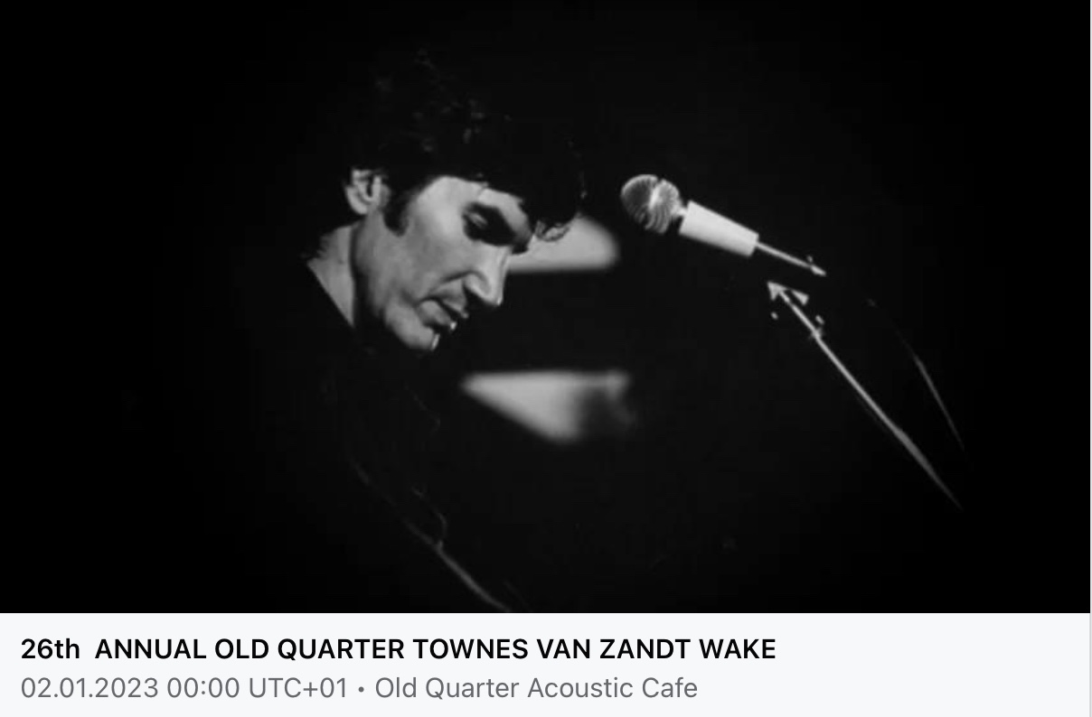 Townes Van Zandt Tributes New Year‘s Day 2023 – A Haven For Songs
